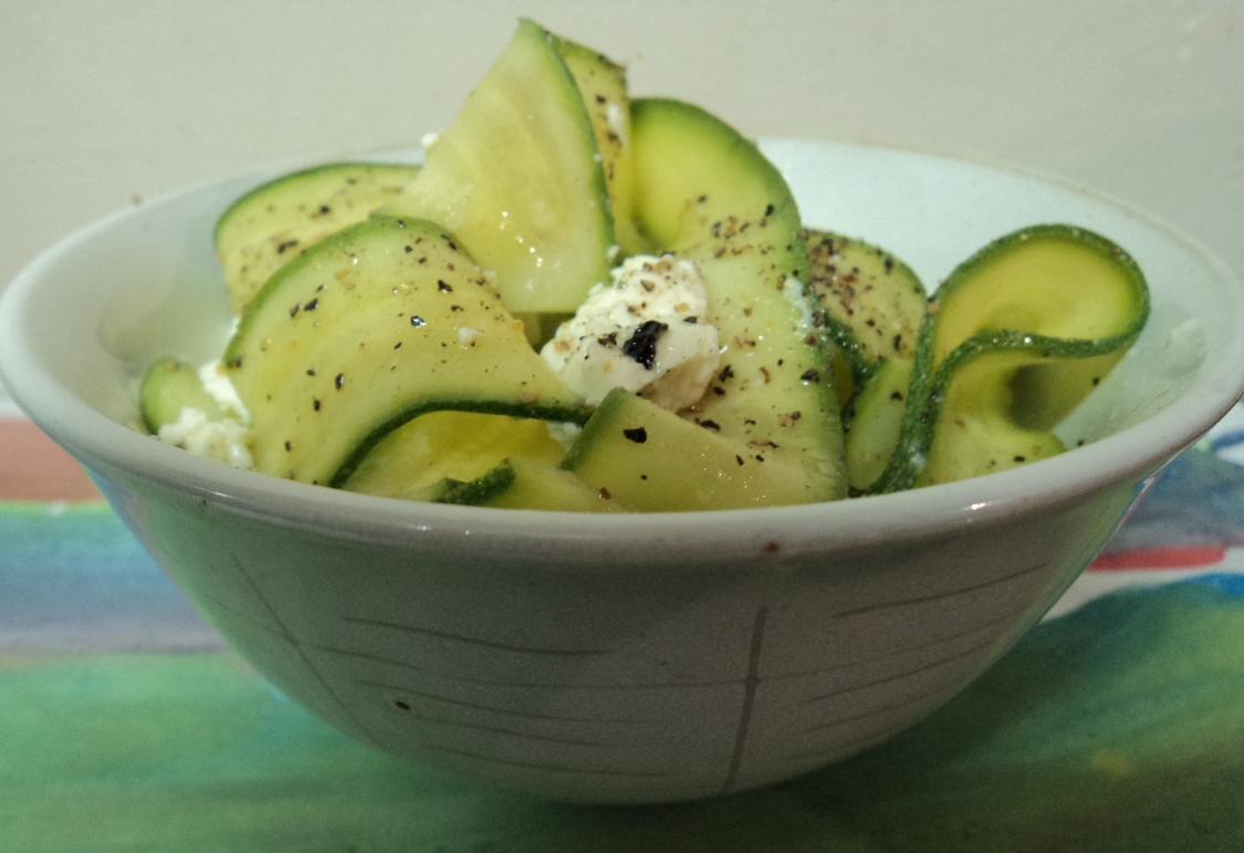 six ingredients: Lemony baby marrow ribbons