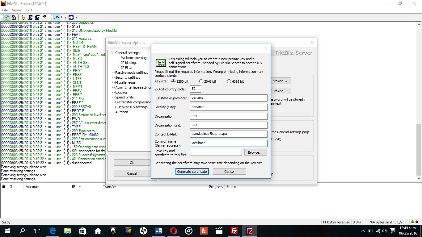 COMUNICACION DE DATOS LAB. 1SC231: LAB 7 COMO REALIZAR UN SERVIDOR SFTP ...