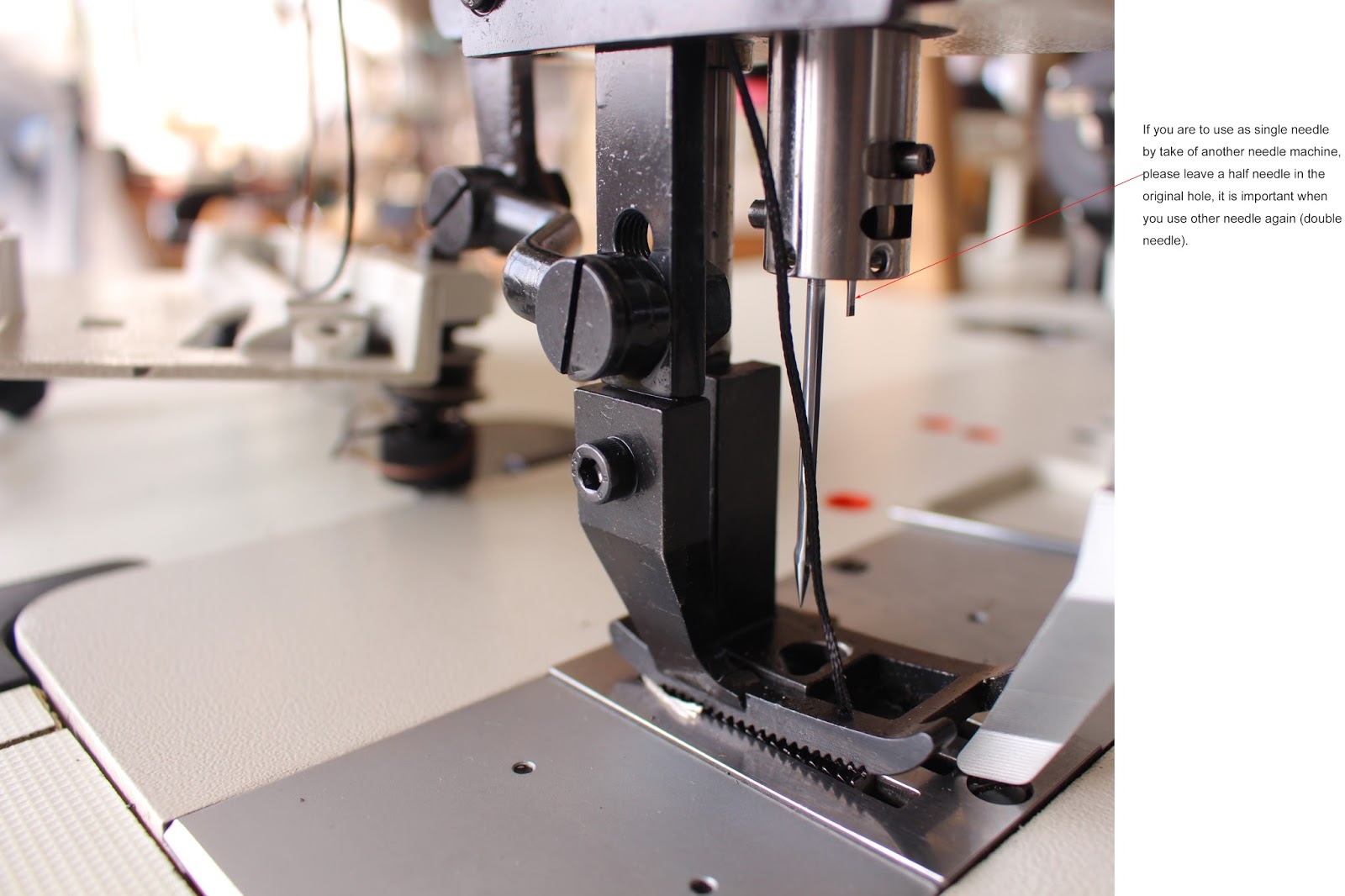 Heavy duty industrial sewing machines: Double needle ornamental stitch ...