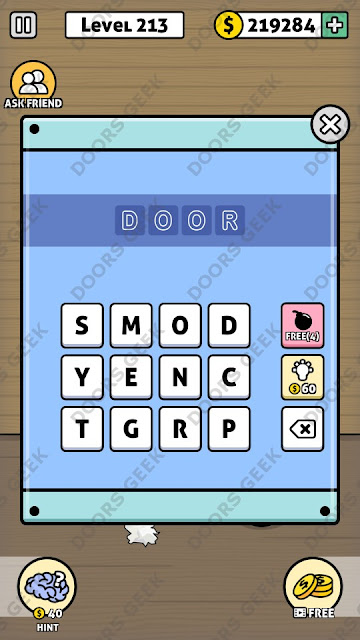 Escape Room: Mystery Word Level 213 Answer ~ Doors Geek