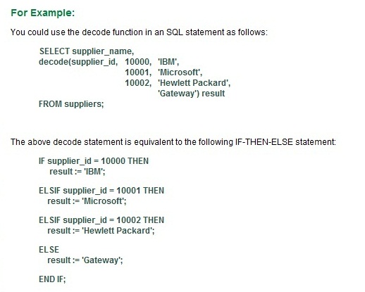 The OraTrainer Simple Decode Function the-oratrainer-simple-decode-function