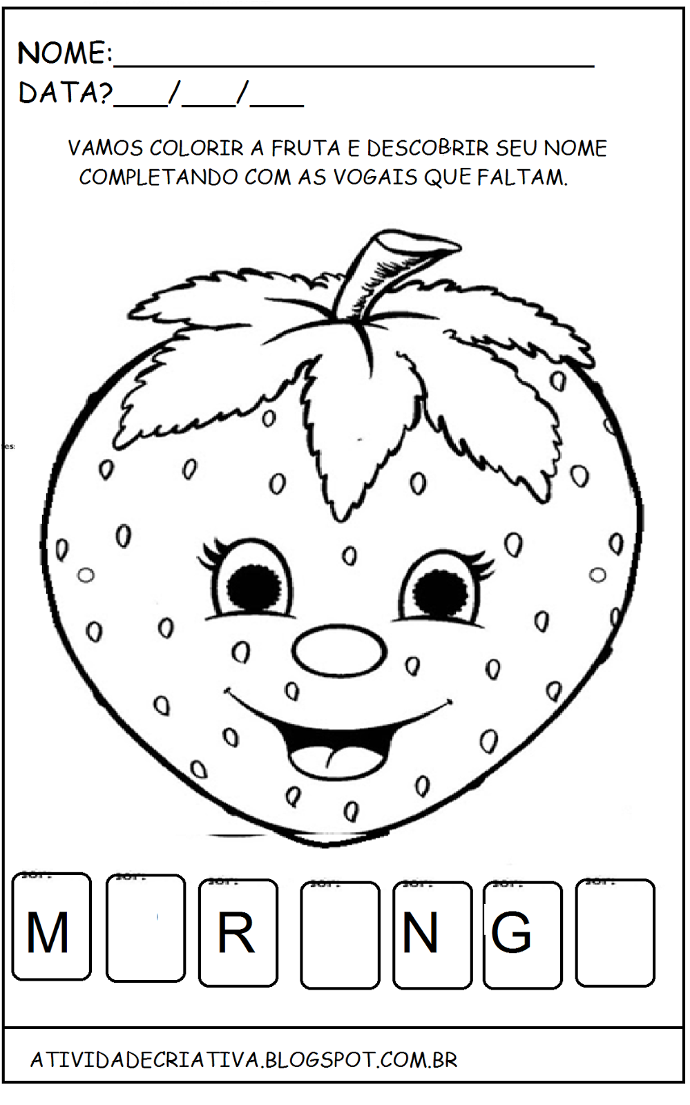 Atividades Morango Educação Infantil - RETOEDU