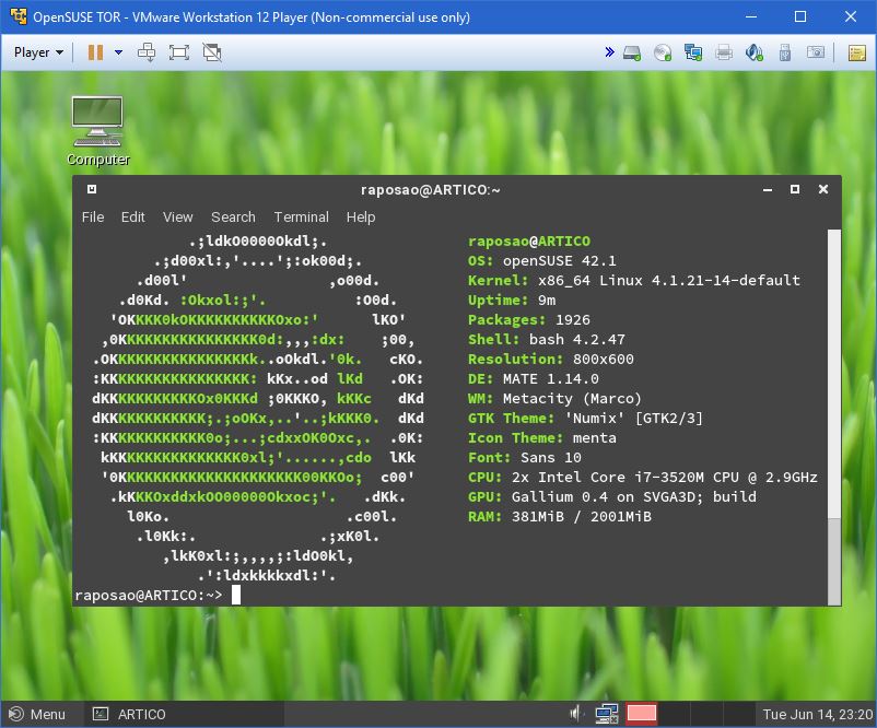 Opensuse Mate