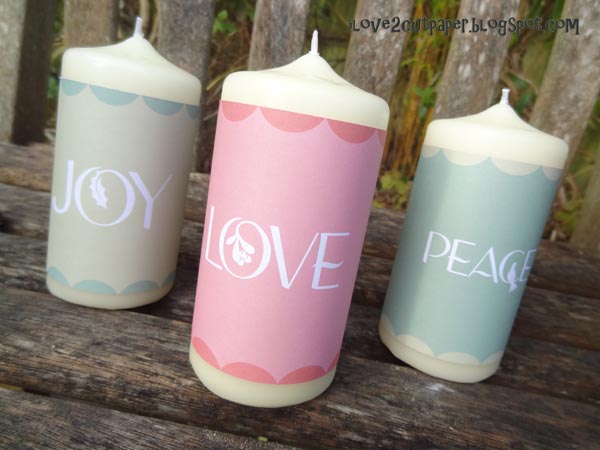 i love 2 cut paper: Candle Wraps using files designed by Sheri McCulley