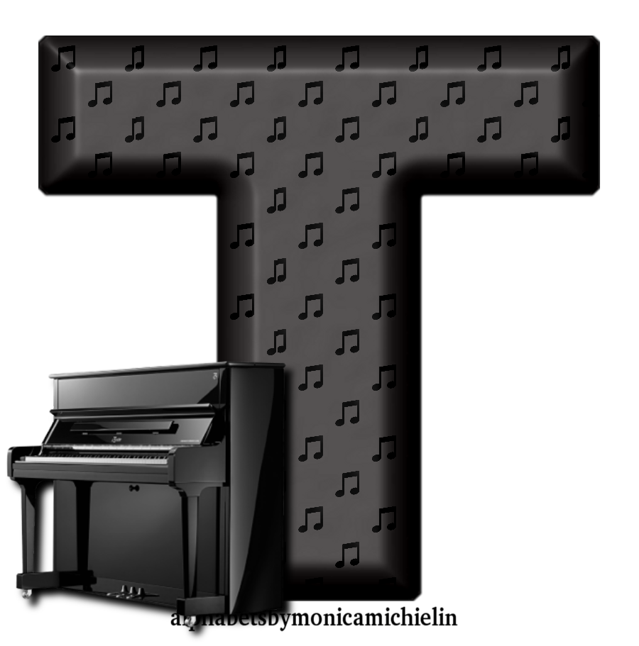 M. Michielin Alphabets: BLACK ALPHABET MUSIC NOTES PIANO, #piano, # ...