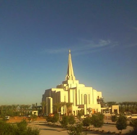 Gilbert LDS Temple: From the Stake Center