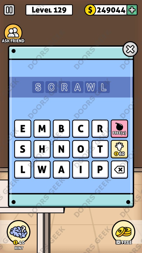 Escape Room: Mystery Word Level 129 Answer ~ Doors Geek