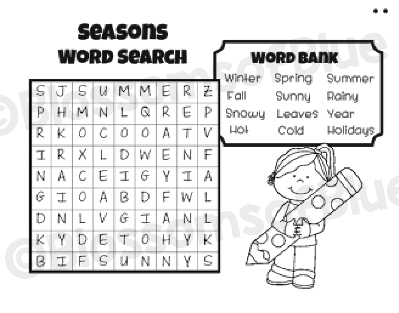 Winner Wednesday: Seasons of the Year - Blossoms of Blue