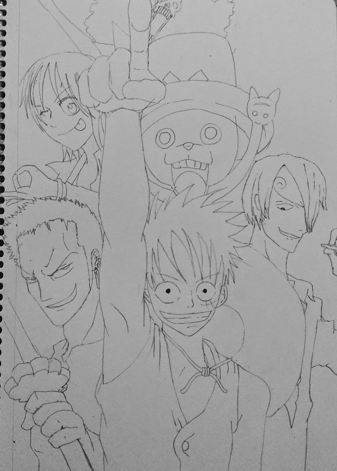 Pen to Pencil: Sketch 11: The Straw Hat Pirates