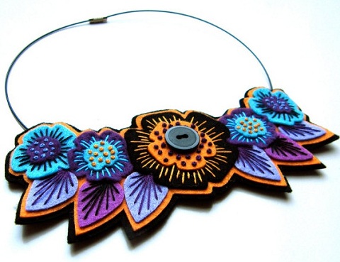 Gorgeous Felt Jewelry by Designed by Jane / The Beading Gem