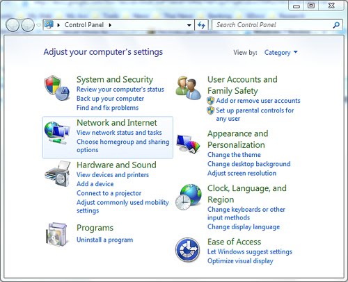 งานซ่อมบำรุงคอมพิวเตอร์ By そSora ら: รายละเอียด Control Panel ใน Windows 7