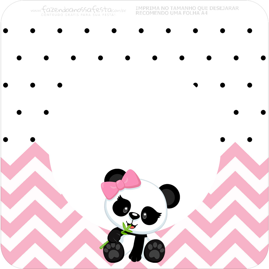 Panda Bebé Zigzag Rosa: Imprimibles Gratis para Fiestas. - Oh My Bebé!