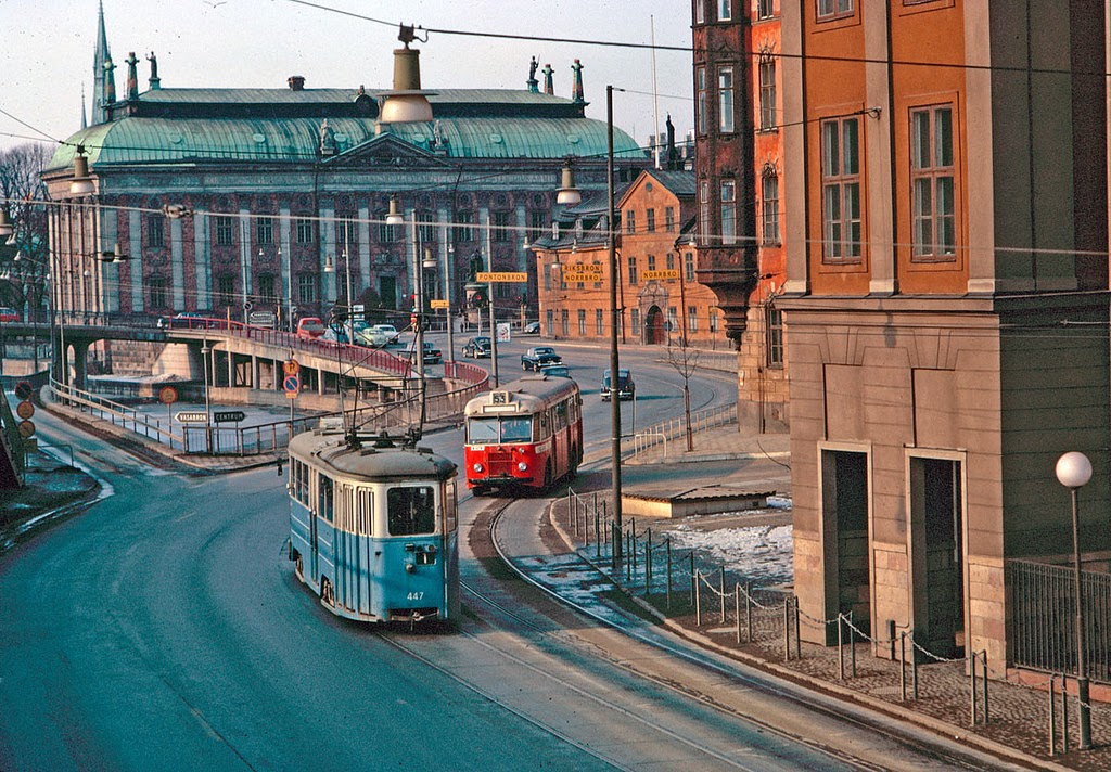 Beautiful Vintage Color Photographs Showing Transport in Stockholm in ...