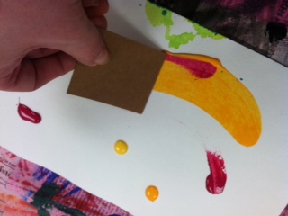 rappy-art: paint scraping with layered stencils