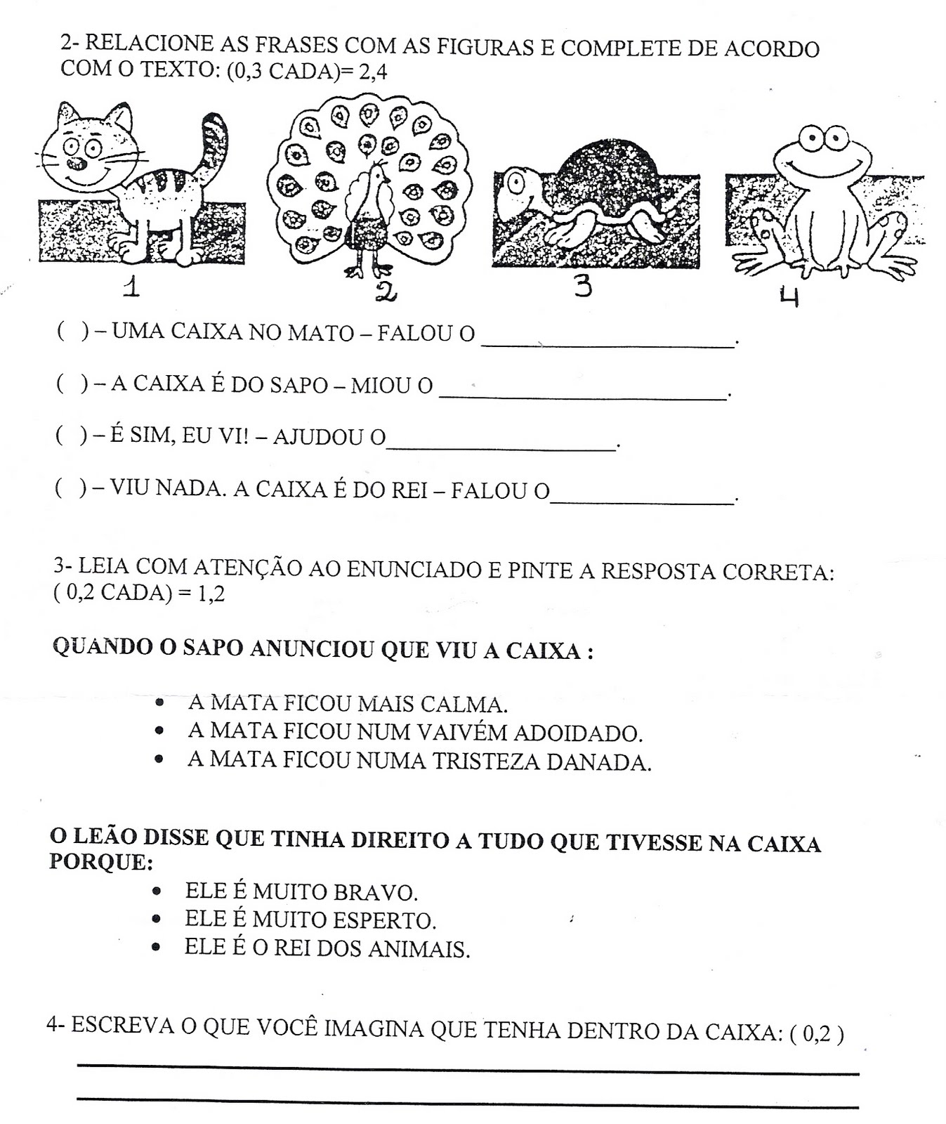 Atividades educativas: Textos e interpretação