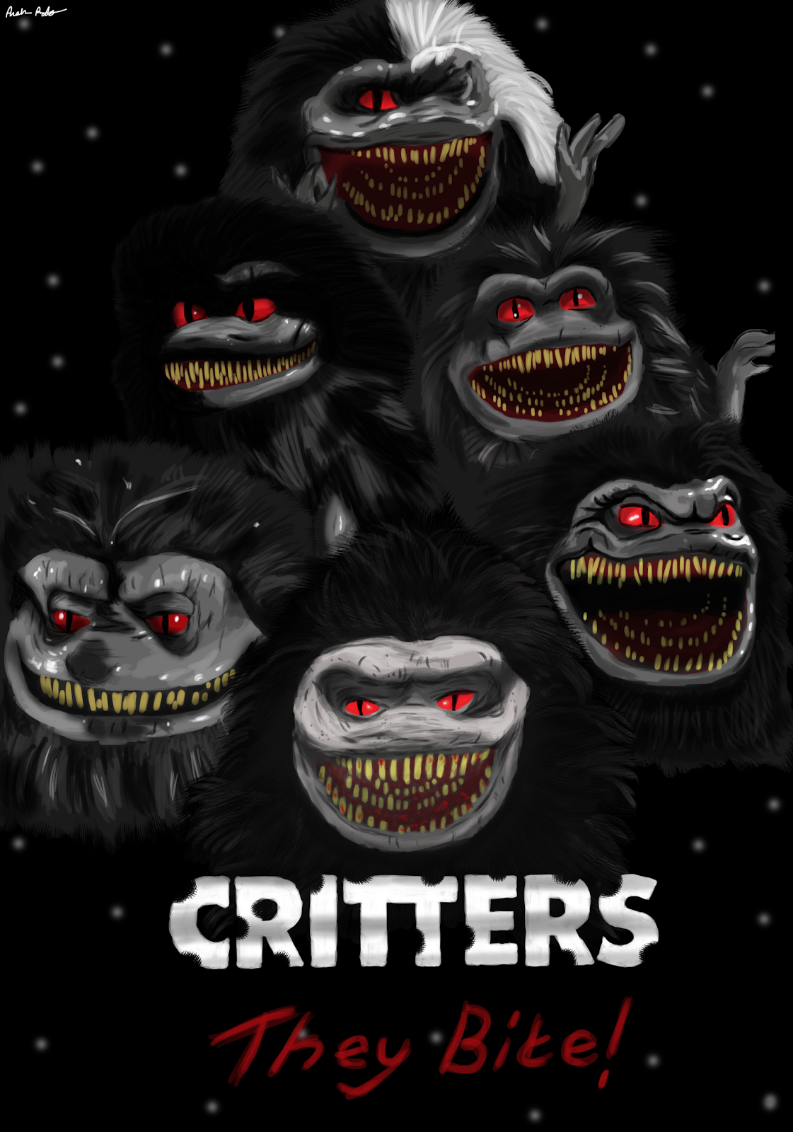 The Rackety Esperus: Personal Practice- Critters Fan Art & Pink Panther