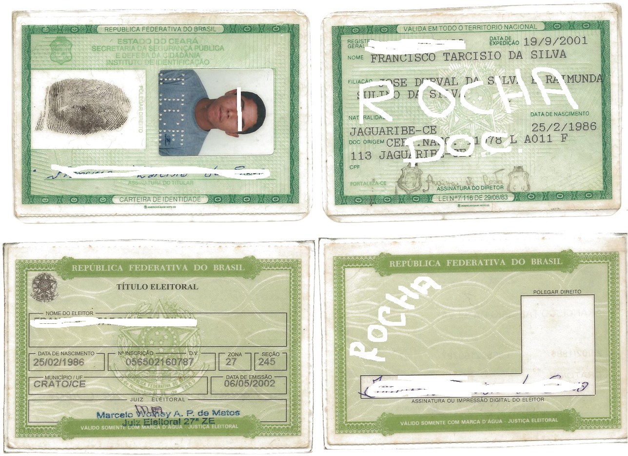 documentos falsos: Rg antigo Titulo