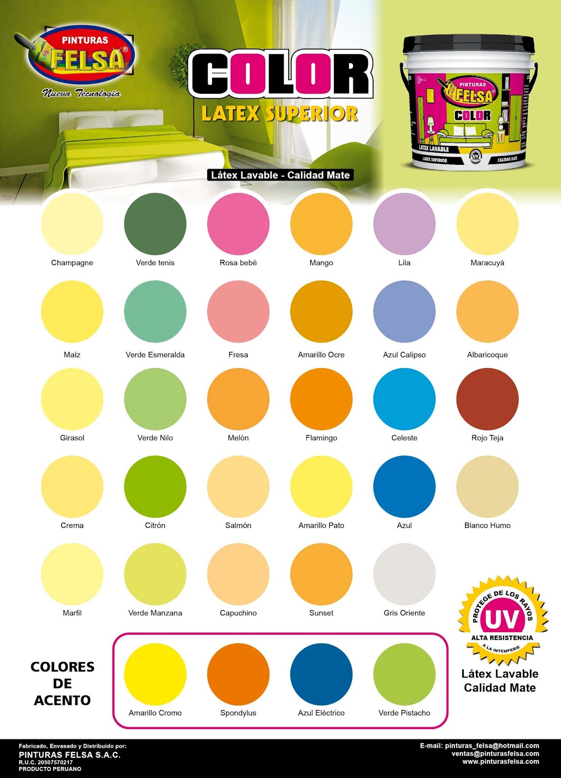 Panel de colores Esmalte y Látex ~ Stylgrafperu