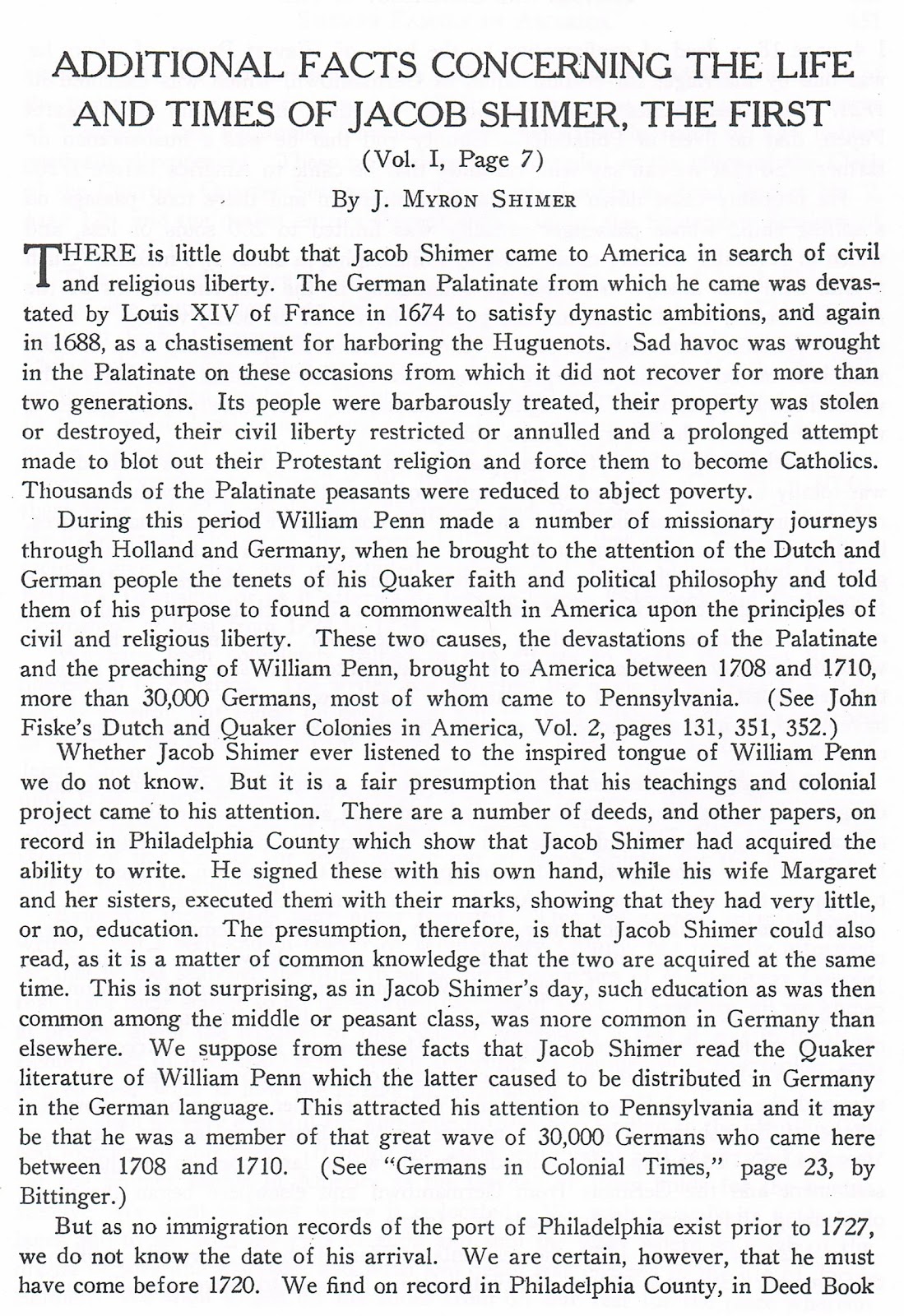 Shimer Blog: Additional Facts Concerning the Life and Times of Jacob ...