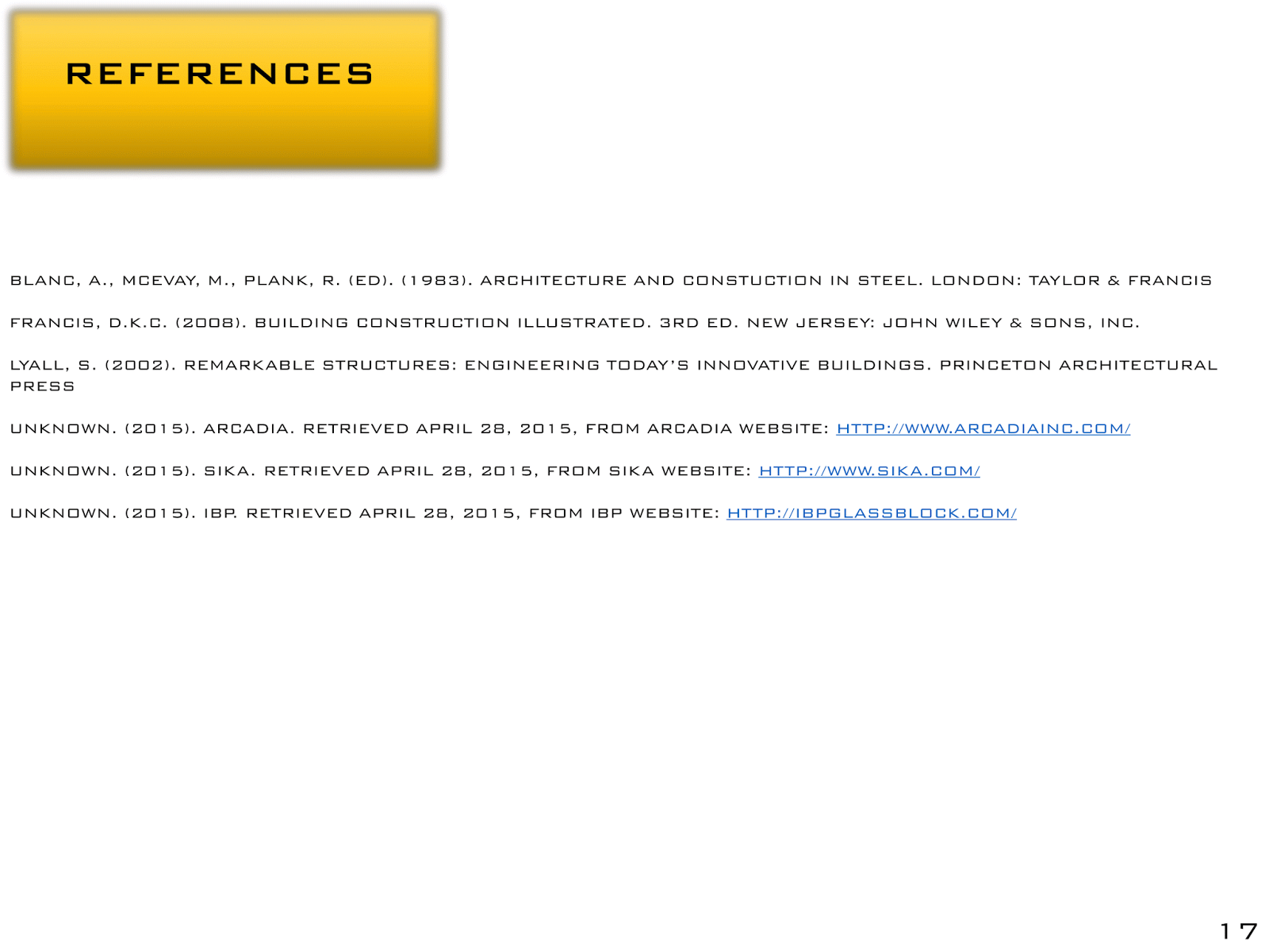 Architecture E-portfolio