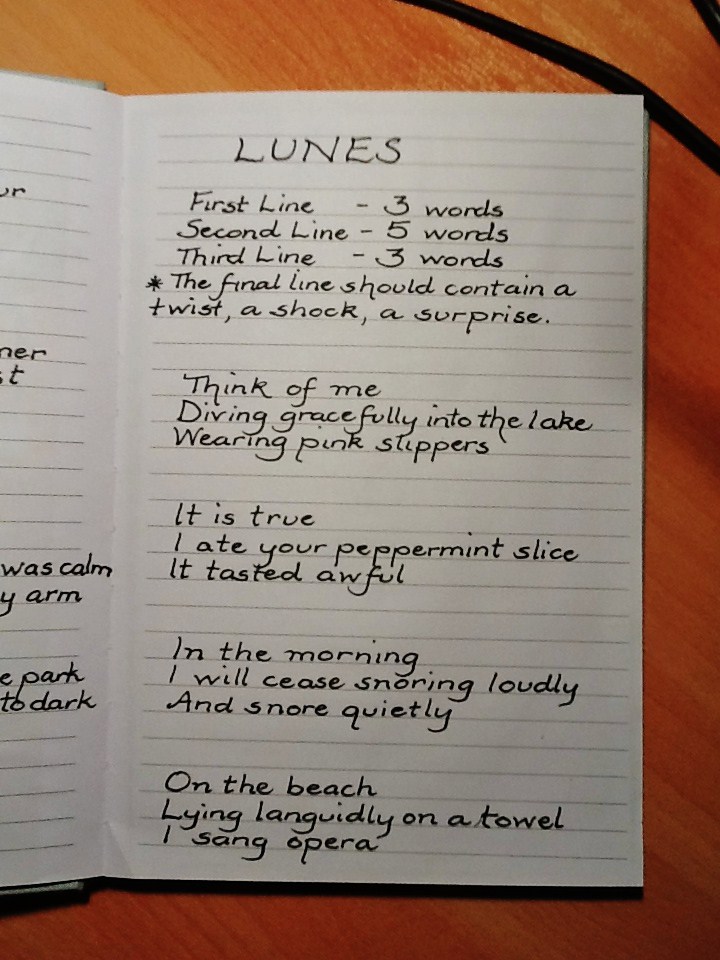 Spring Into Verse, Day 2 -LUNES