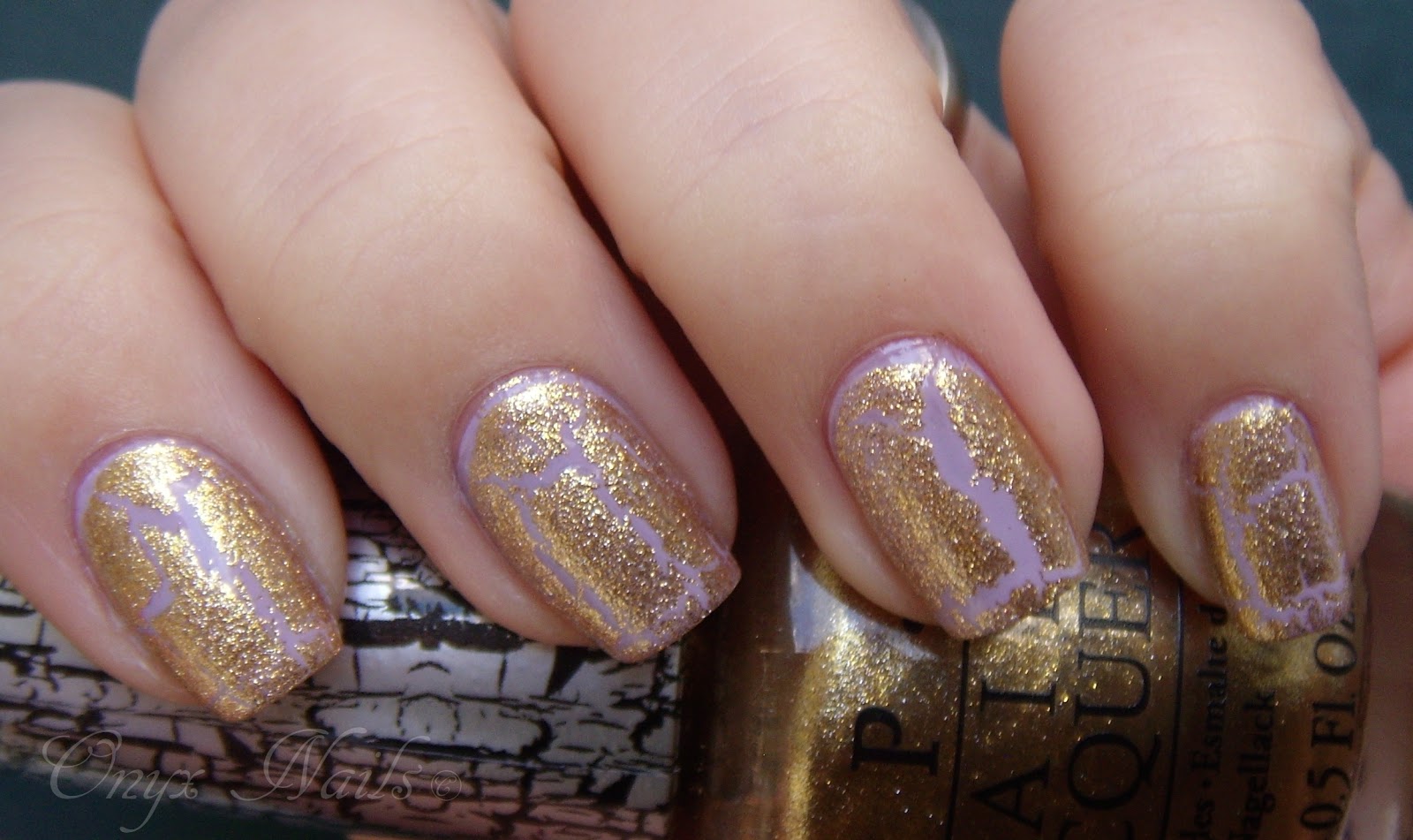 Onyx Nails: OPI Gold Shatter Swatch And Review