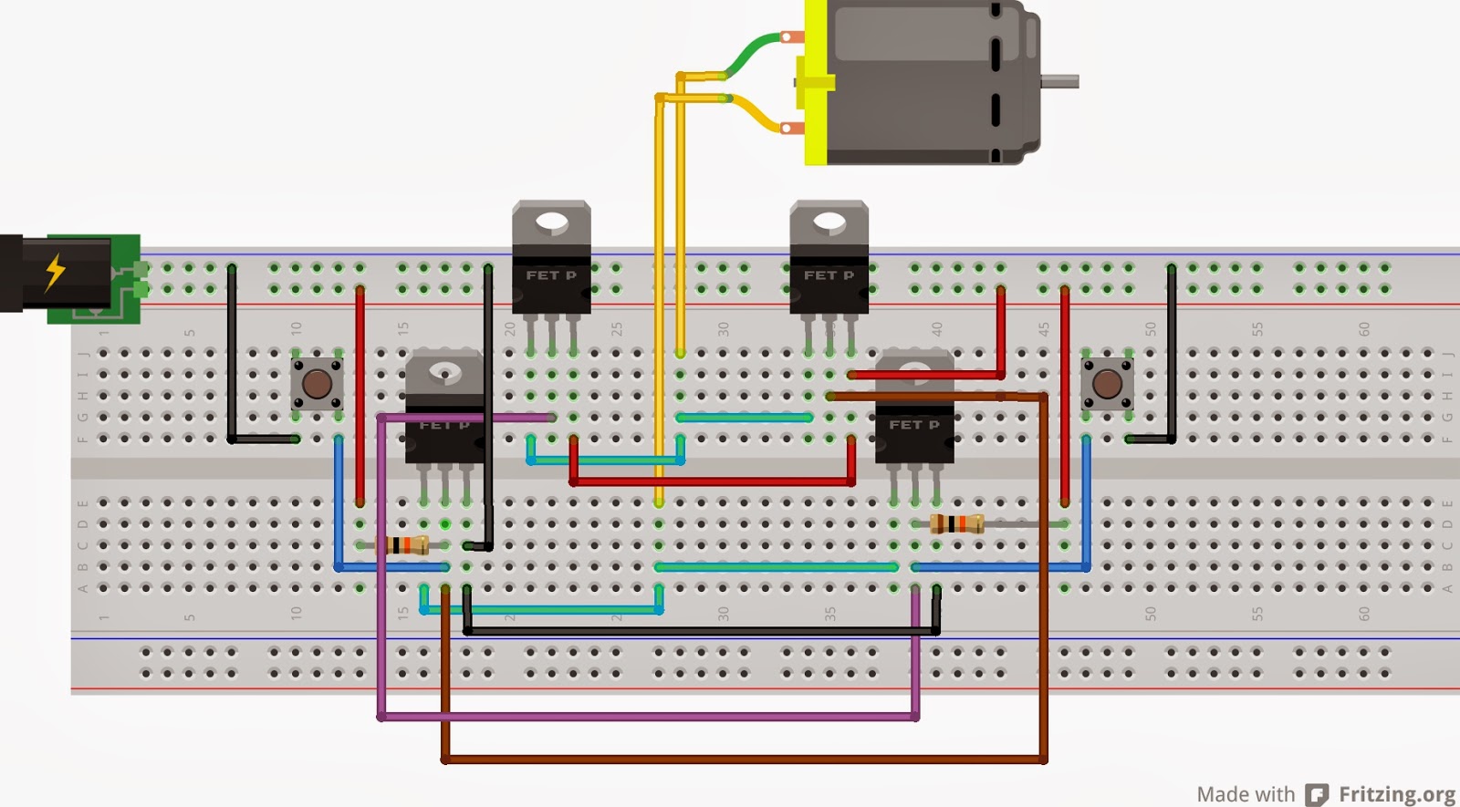 Tutoriais Motores VII: Ponte H com MOSFET. - Arduino Eletrônica