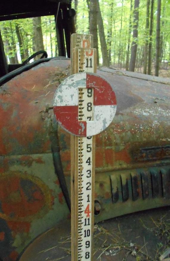 Log Cabin Antiques & Gifts: Surveyor's measuring stick
