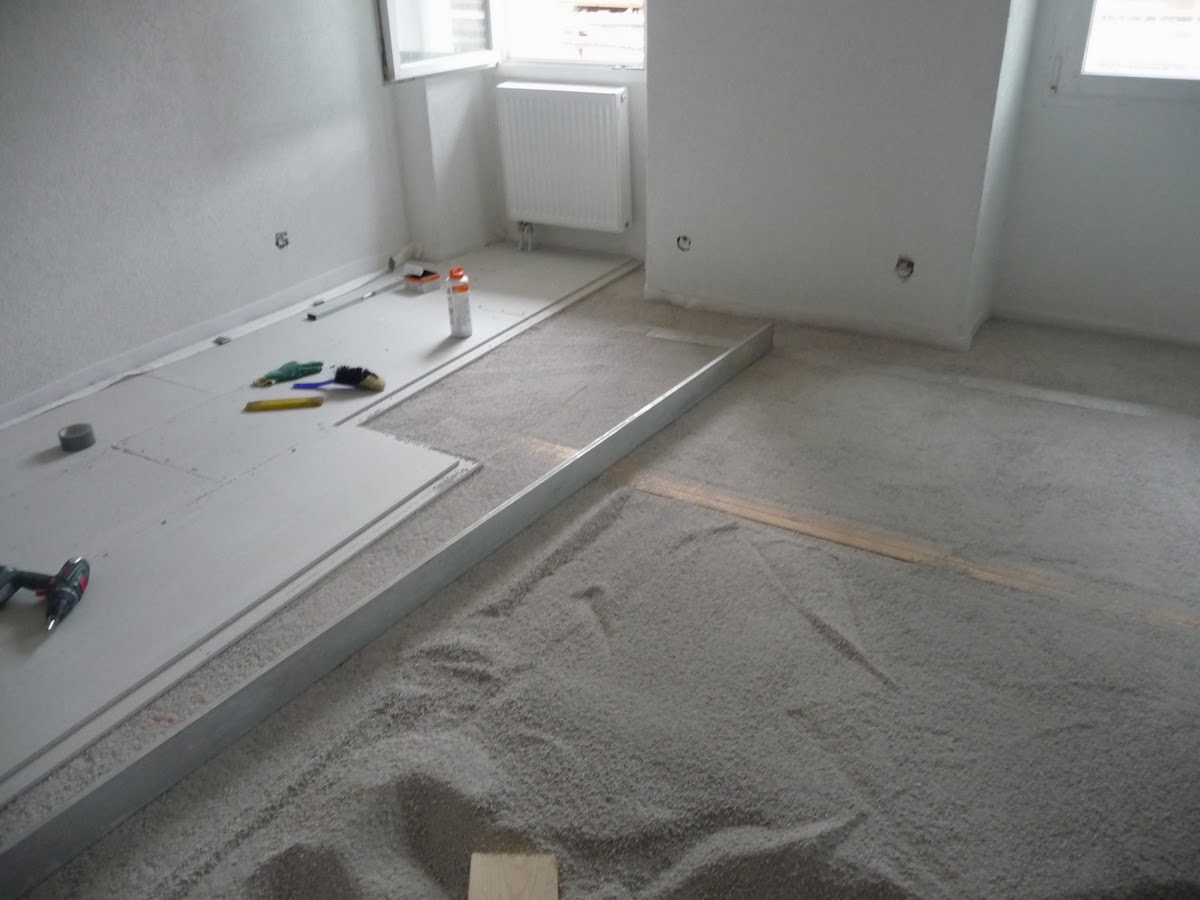 Rénovations: Pose de la chape sèche