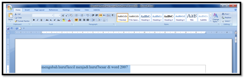 COMPUTER 89: CARA CEPAT MENGUBAH HURUF MENJADI BESAR DI WORD