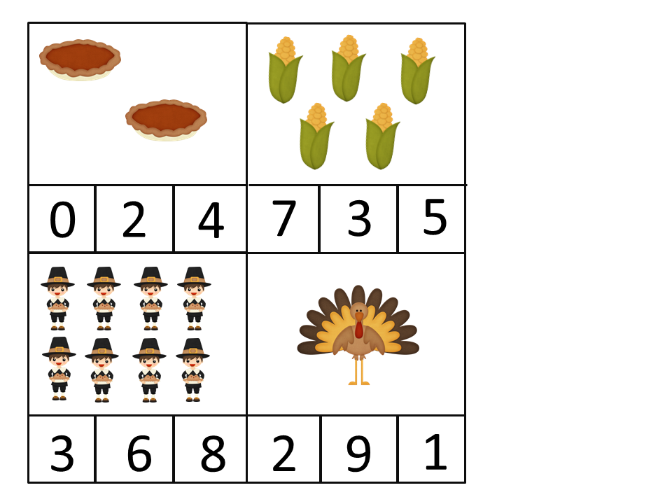 Coyne's Crazy Fun Preschool Classroom: Free Thanksgiving Clip Card Game