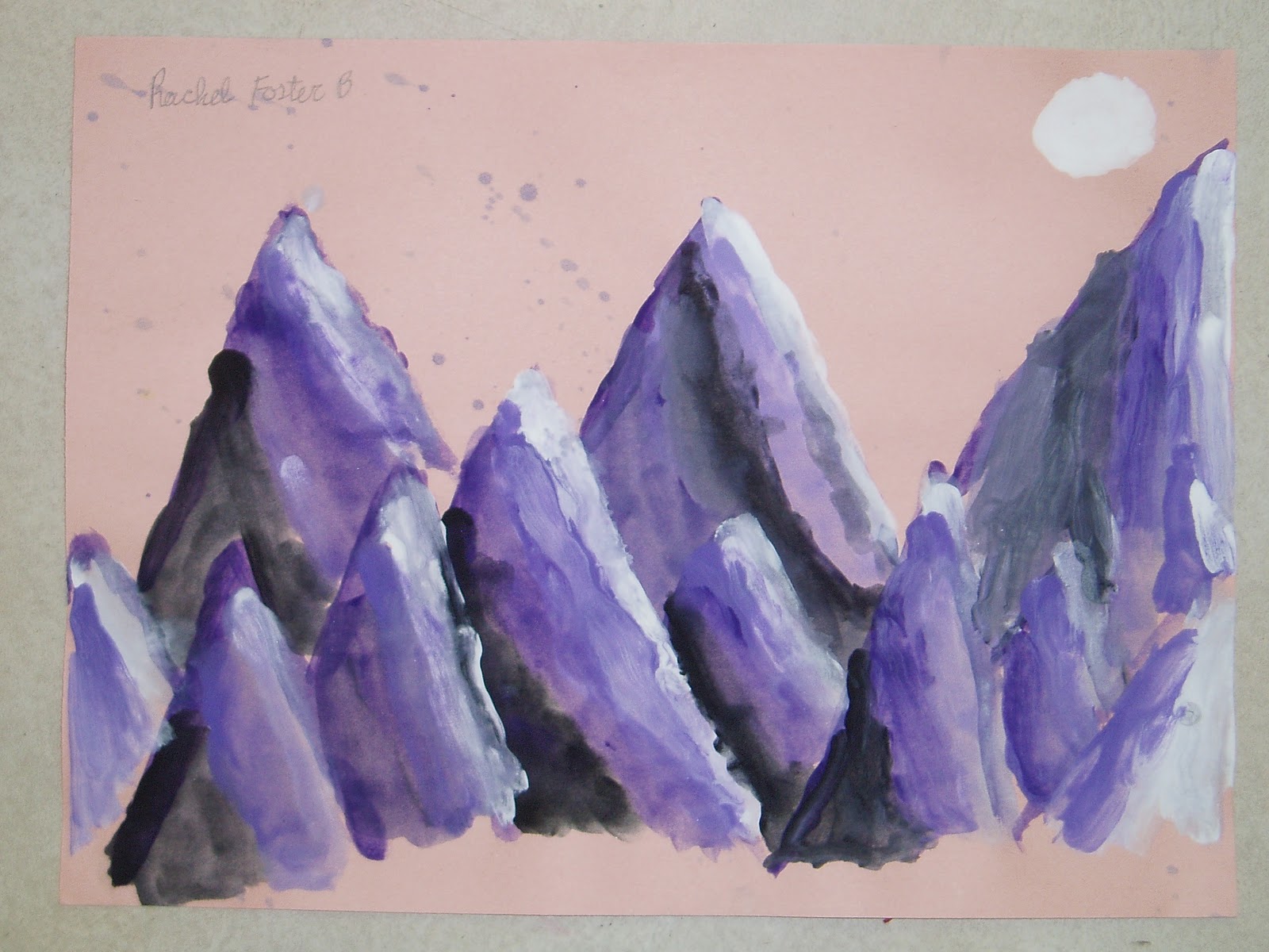 Miss Young's Art Room: 5th Grade Mountain Paintings