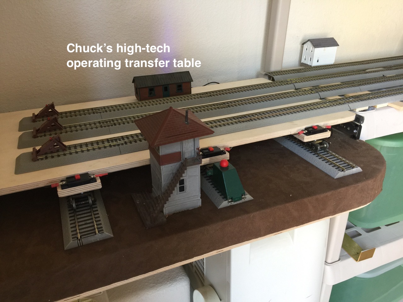 American Flyer Cabinet-top Train Layout