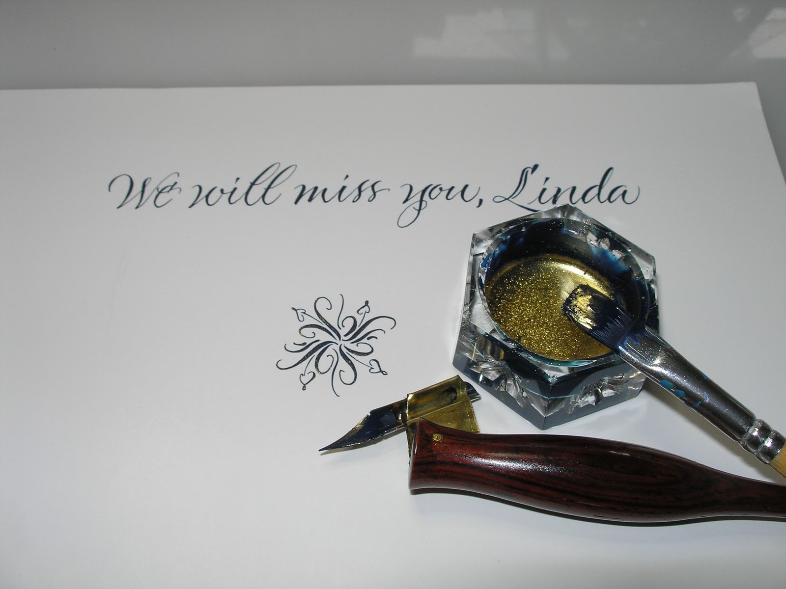 A Place To Flourish: Calligraphy Flourish Friday - Linda Hirsh