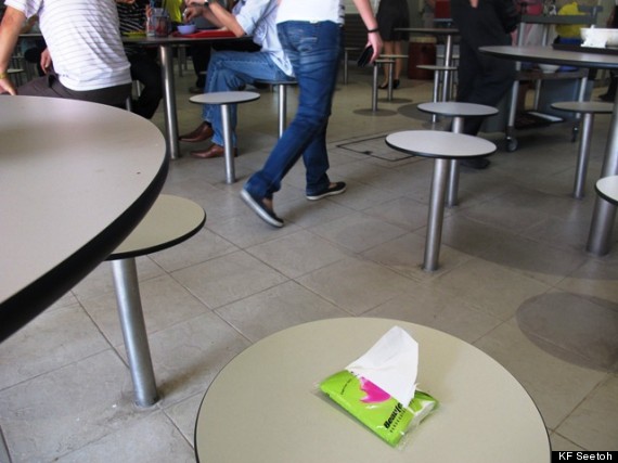 Under The Angsana Tree: Putting Packets of Tissue to “Chope” Seats