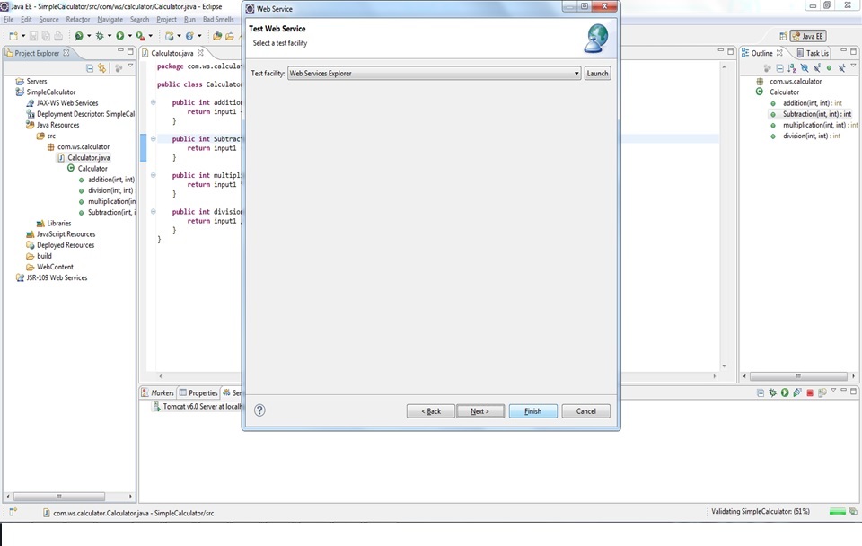 Java Hit Soap Web Service Example Simple Calculator