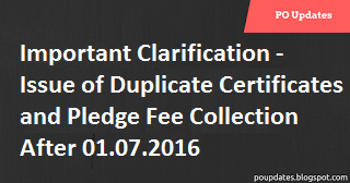 Clarification On Issue Of Duplicate Certificates And Collection Of ...