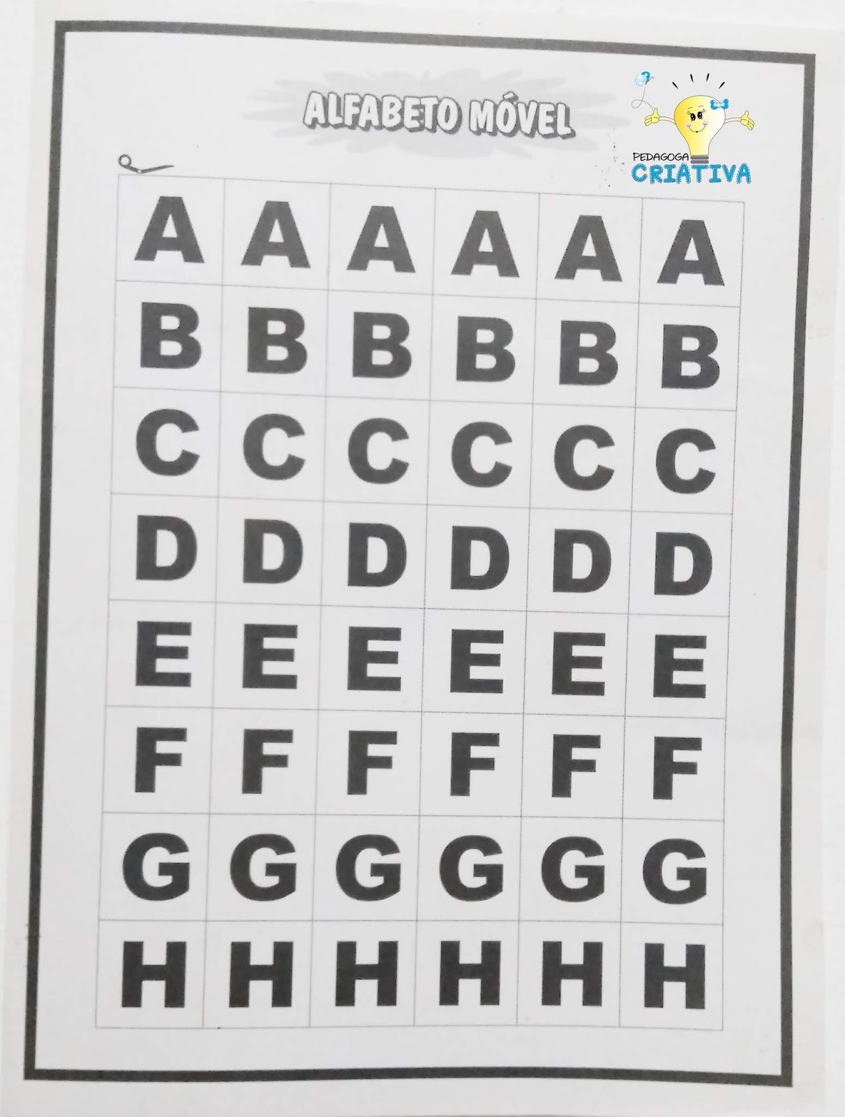 Pedagoga Criativa: Alfabeto Móvel para Imprimir