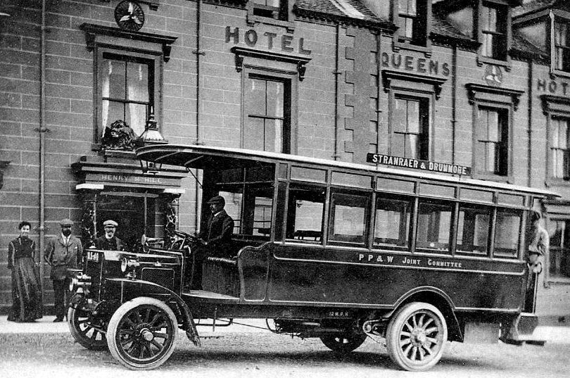 Tour Scotland: Old Photograph Bus Stranraer Scotland