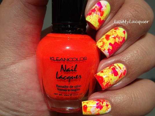 LuvMyLacquer: Retro 80's Neon Splatter!!