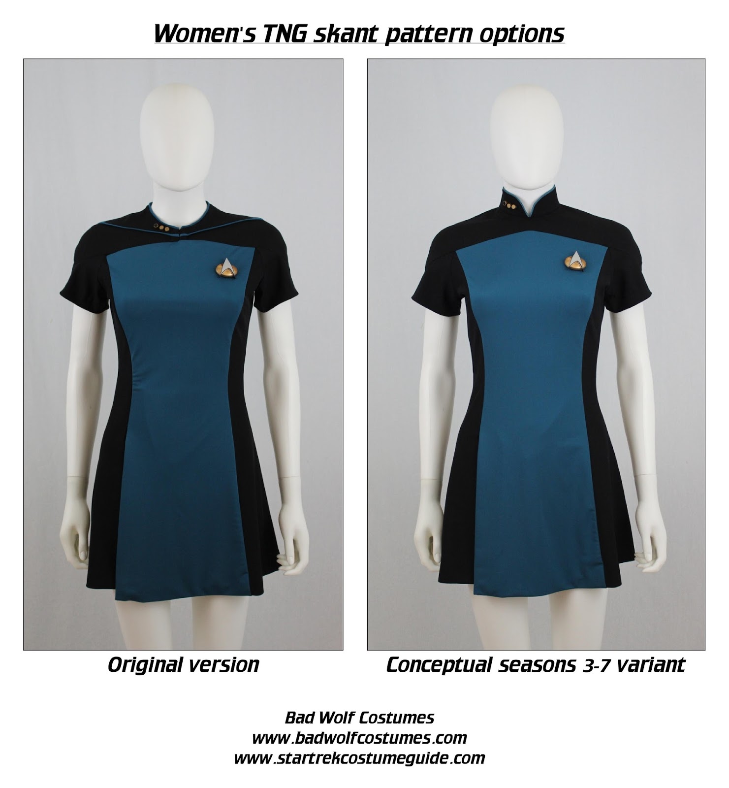 Bad Wolf Costumes: Star Trek: TNG Women's Skant Sewing Pattern