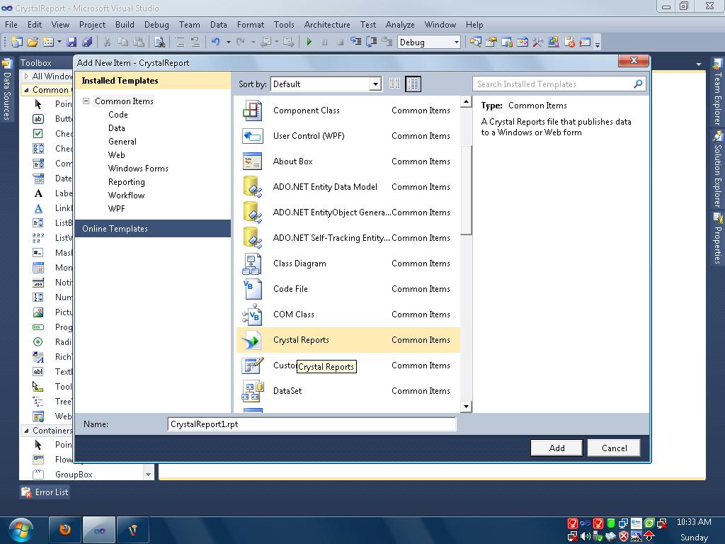 kreativeidea21: VB.Net 2010 and Crystal Report for .Net Step by Step ...