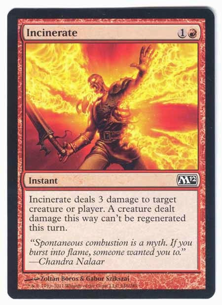 Magic the Gathering Adventures: Magic 2012 (M12) Red Non-Creatures
