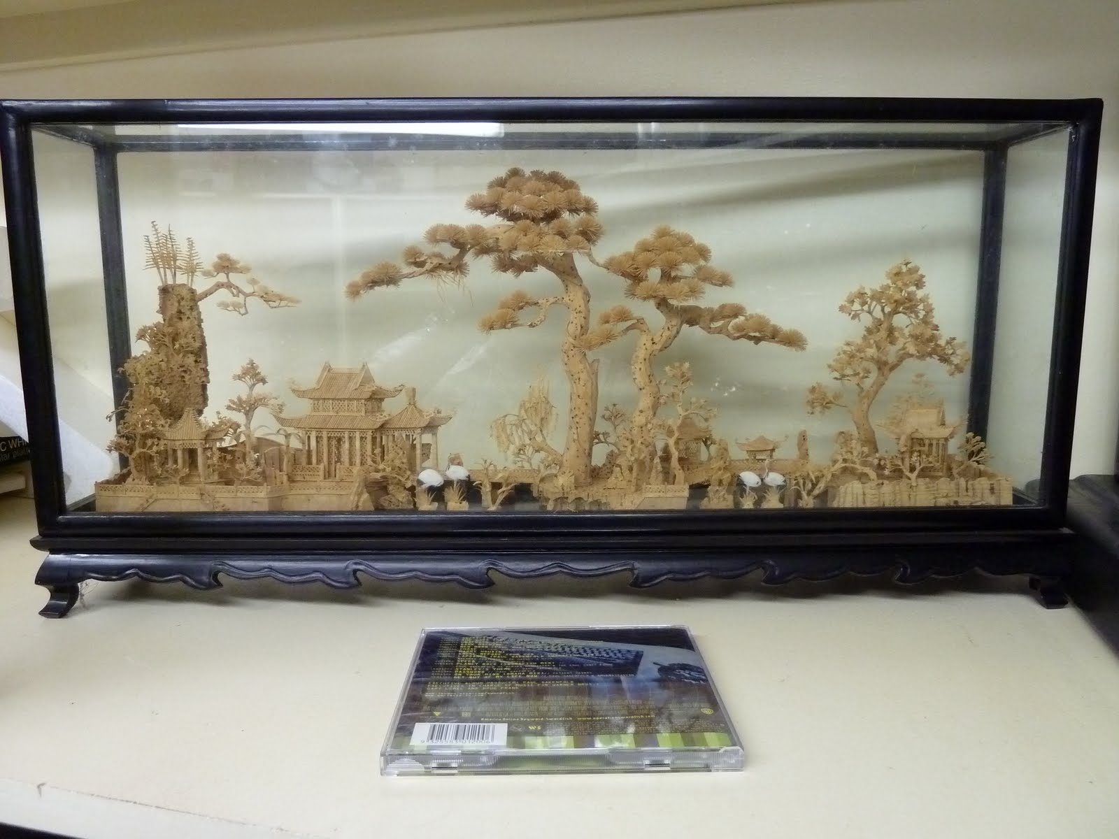 Rupash88 Trademe Photos: 4x Chinese cork carvings - hand carved