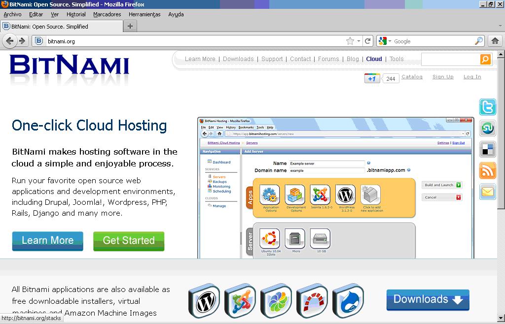 APLICACIONES WEB: Instalar Bitnami