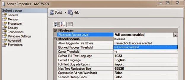 How to Enable SQL Server FILESTREAM?