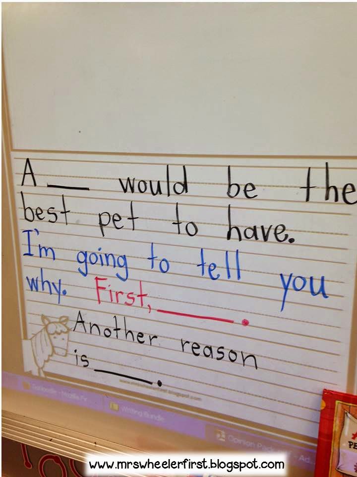 Mrs. Wheeler's First Grade Tidbits: Persuasive/Opinion Writing