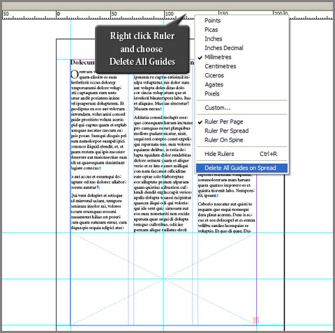 Delete All Guides in Adobe InDesign