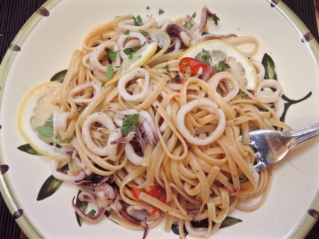 The Briny Lemon: Calamari-Lemon Pasta