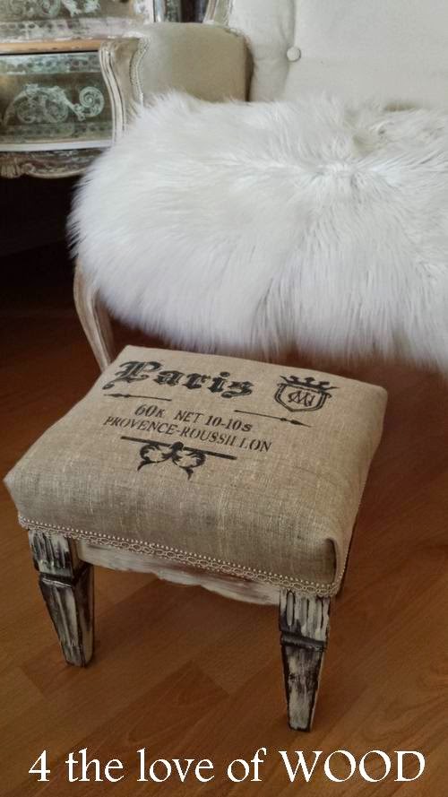 4 the love of wood: BUILDING A FOOT STOOL - grain sack fabric and tips